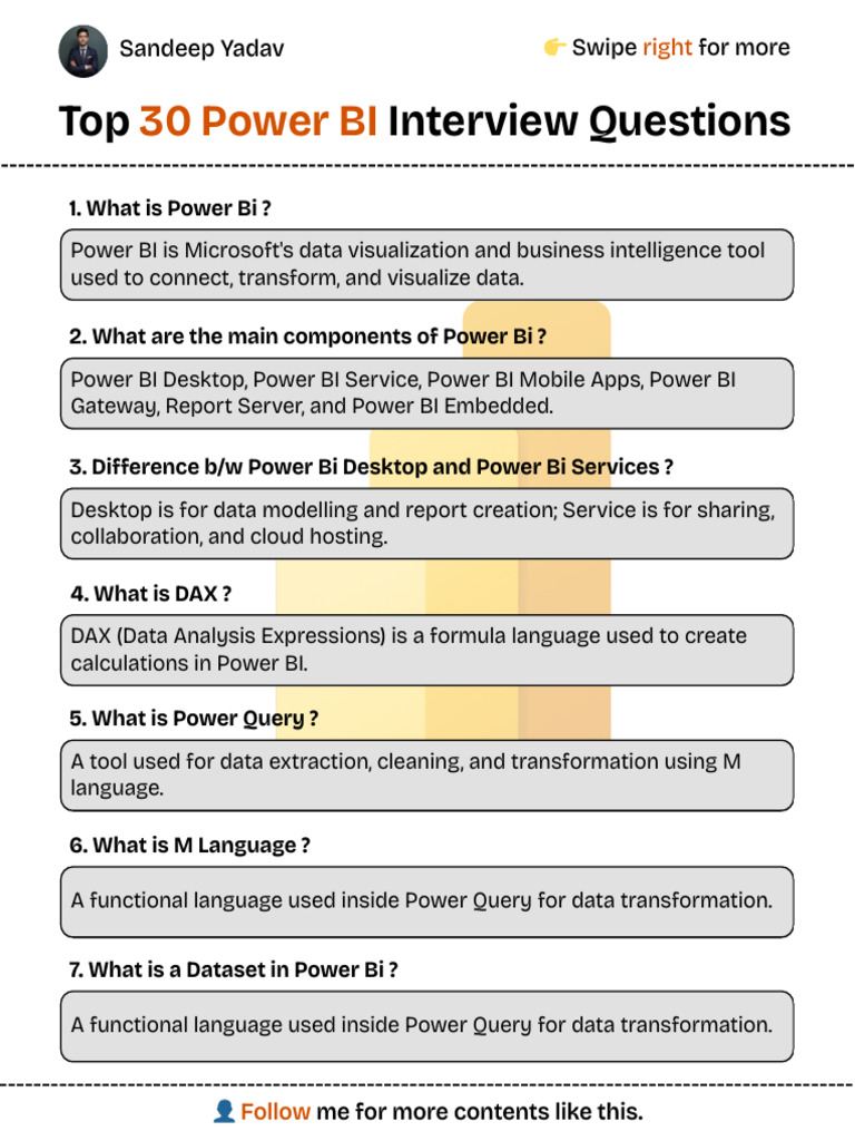 Top 30 Power BI Interview Questions | PDF | Data | Information ...