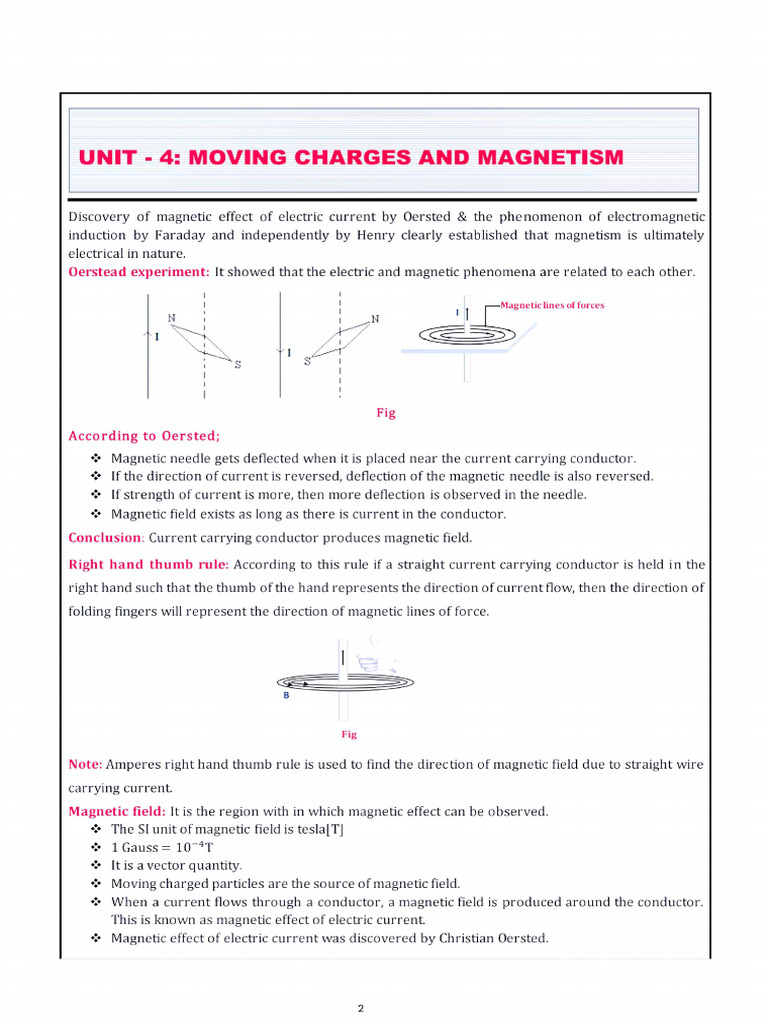 Moving Charges and Magnetism-1 | PDF