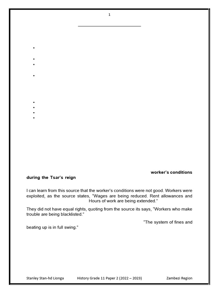 History 11 How To Answer Paper 2 (2022 - 2023) | PDF | Leon Trotsky ...