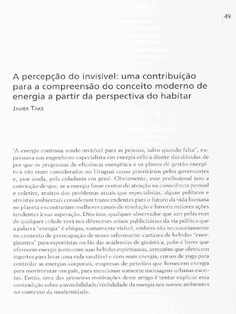 A Percepção Do Invisível - Javier Taks | PDF