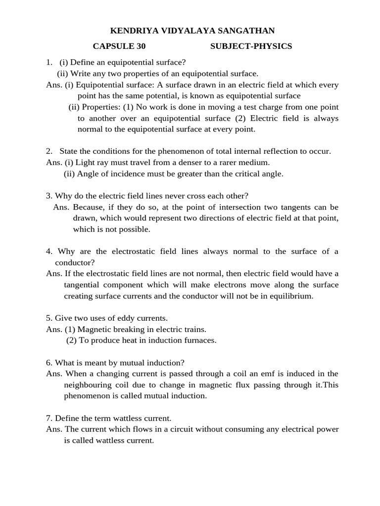 Physics Final Capsule 30 | PDF | Photoelectric Effect | Waves