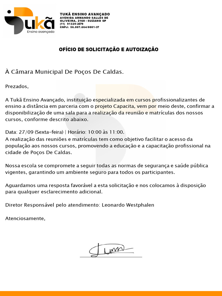 Oficio Recebido 737_2024 - Oficio Tuka Ensino Avancado (7) | PDF