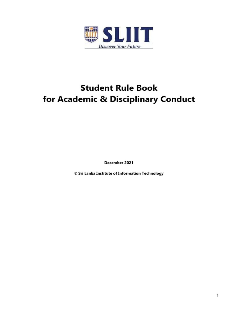 SLIIT Rule Book | PDF | Pro Rata | Plagiarism