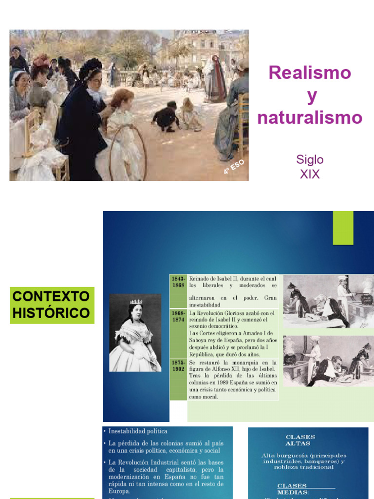 Realismo y Naturalismo 4º DF | PDF | Realismo literario
