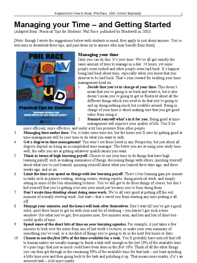 Time Management | PDF | Lecture | Time Management