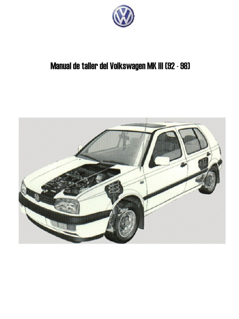Manual de Taller Volkswagen Golf MK III | PDF | Coche | Fabricantes de ...