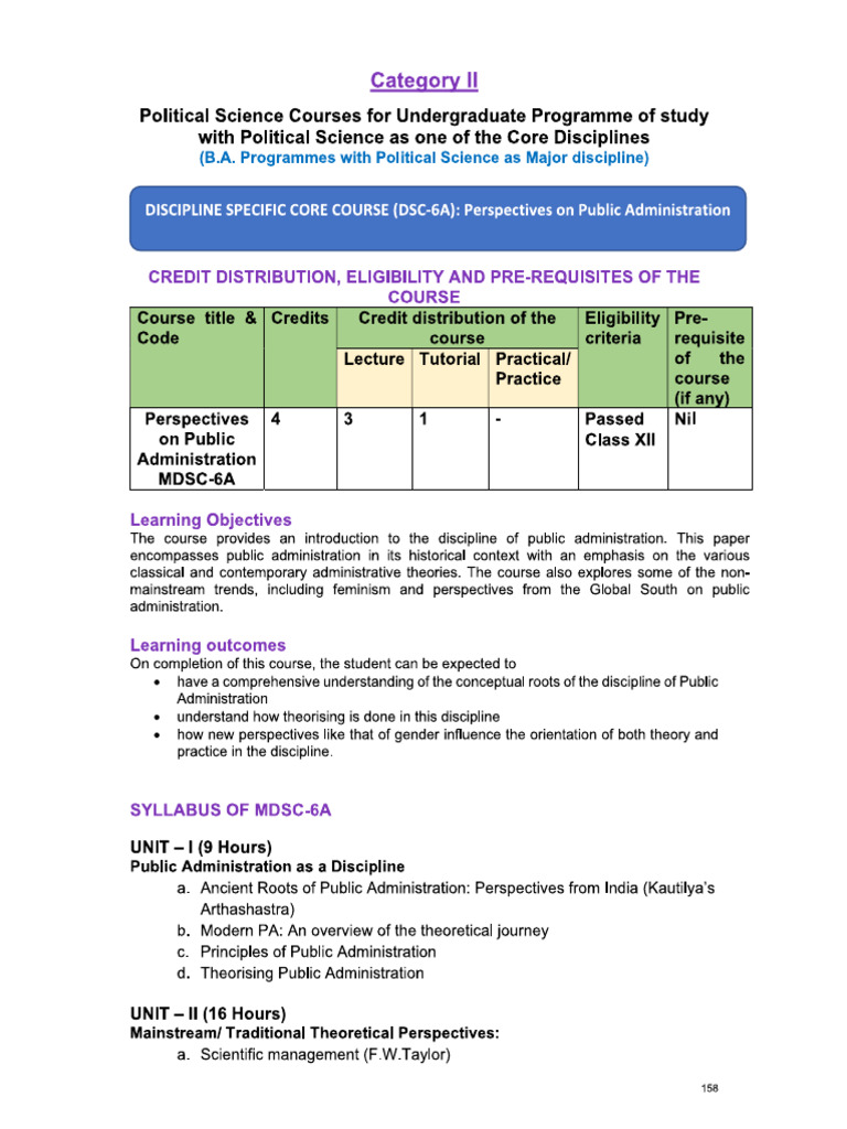 Pol. Sci. Syllabus | PDF