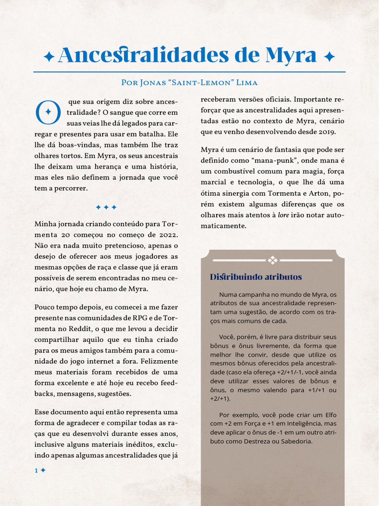 Ancestralidades de Myra | PDF | Monstros