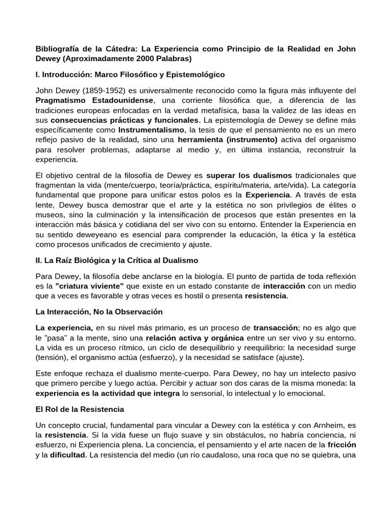 Dewey John - El Arte Como Experiencia.pdf | PDF | John Dewey | Experiencia