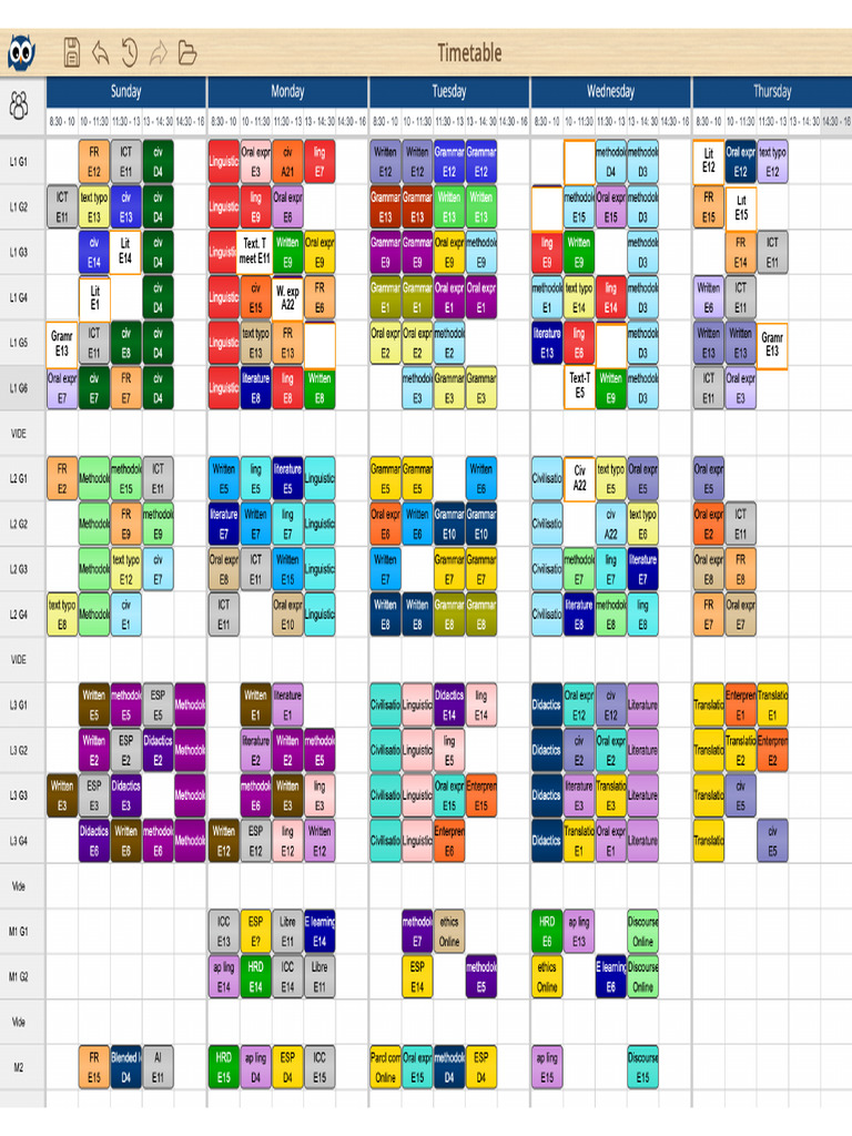 NEW 30-10-2025 Global Timetable | PDF