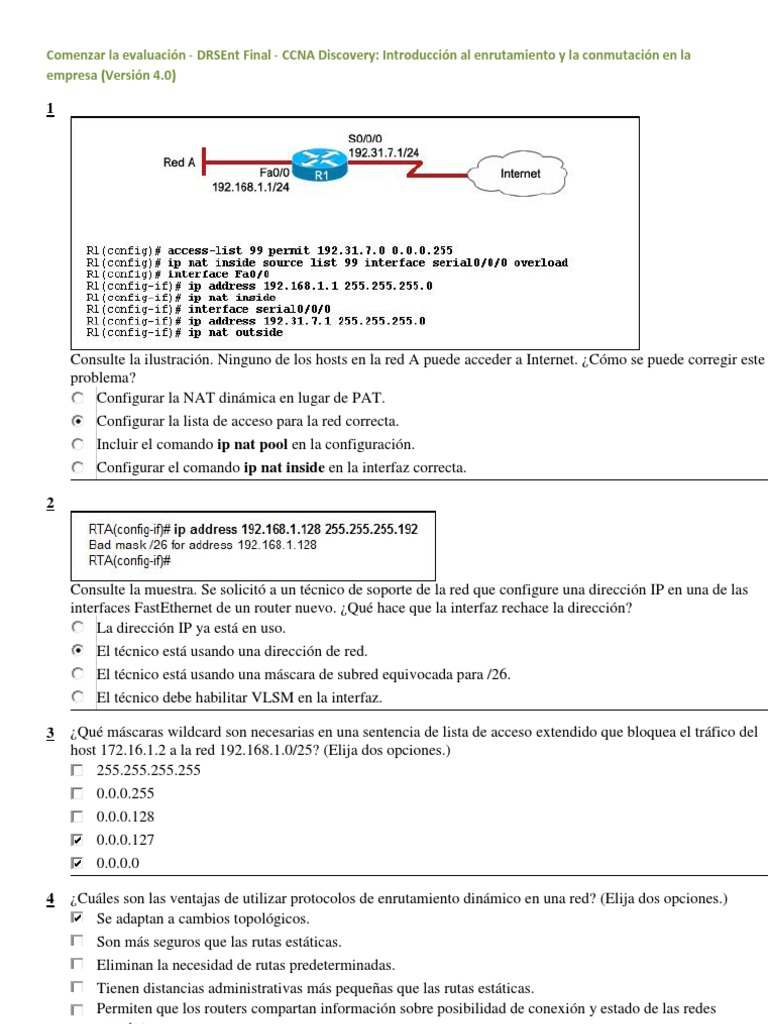 Examen Final Ccna 3 Discovery Descargar Gratis Pdf Enrutador