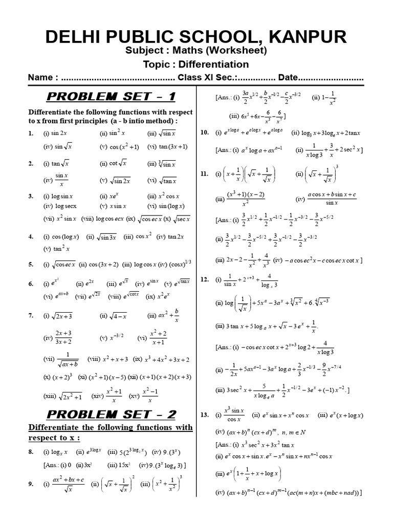 Differentiation (Worksheet) | PDF | Chess Theory | Chess Openings