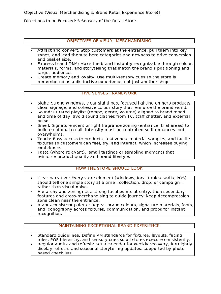 Visual Merchandising Brief | PDF | Brand | Cognitive Science