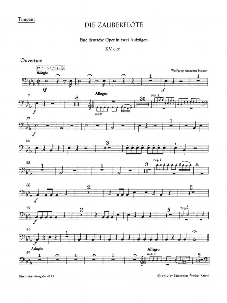 Die Zauberflöte, K.620 (Mozart, Wolfgang Amadeus) | PDF