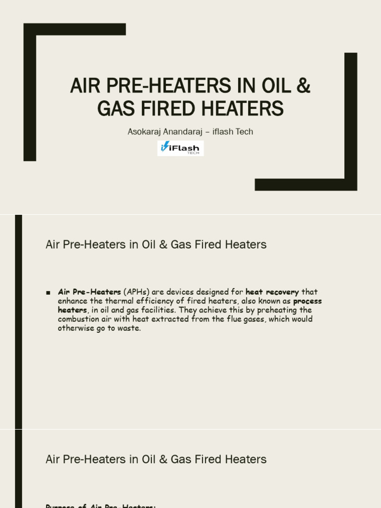 Air Pre-Heaters in Oil & Gas Fired Heaters | PDF | Thermodynamics | Gases
