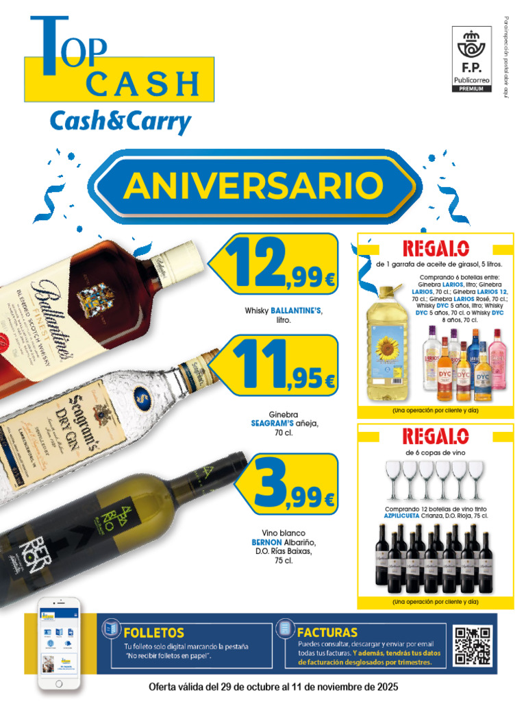 Folleto Top Cash 29-10-2025 | PDF | Cerveza | Whisky