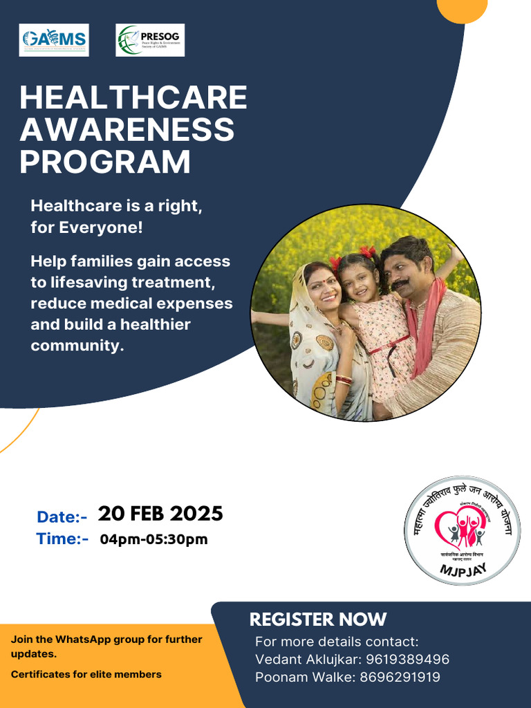 Healthcare Awareness Program Infographic PDF | PDF