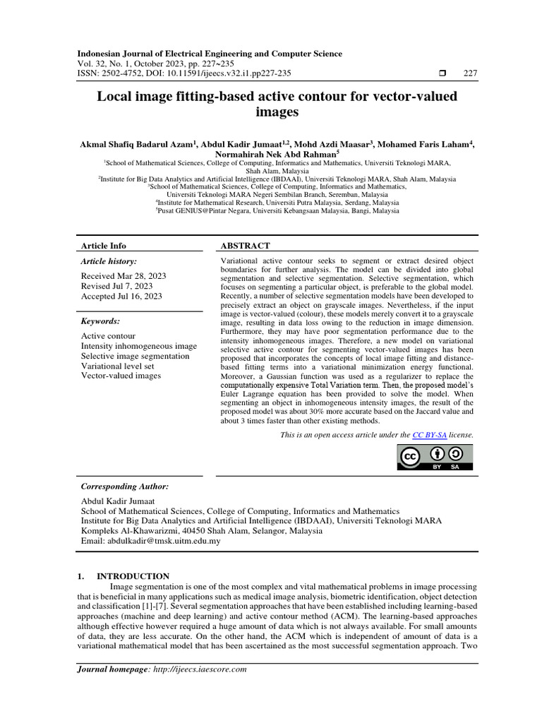 Local Image Fitting Based Active Contour | PDF | Image Segmentation ...