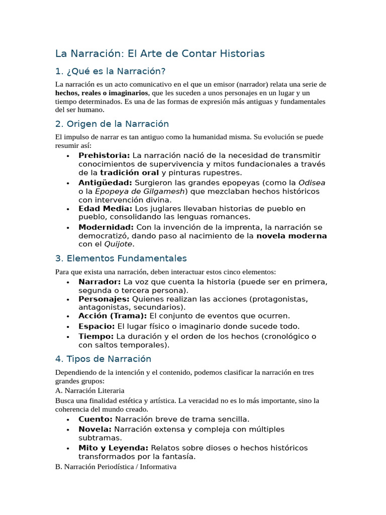 Que Es La Narración | PDF | Narración | Teoría literaria