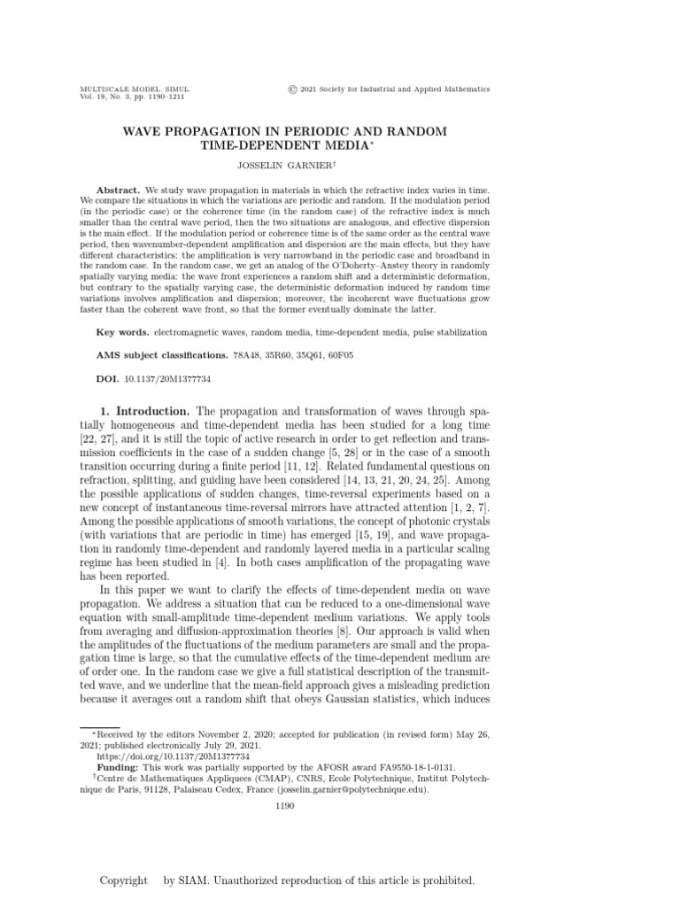 Time Wave | PDF | Waves | Dispersion (Optics)