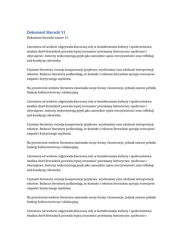 Dokument Literacki 51 SCRIBD SAFE | PDF
