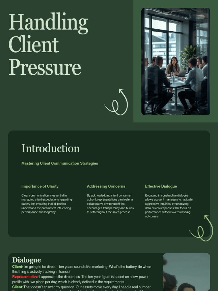 Handling Client Pressure | PDF | Risk | Communication