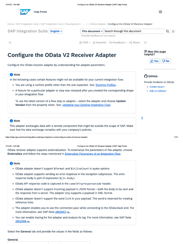 Configure Odata Receiver Adapter | PDF