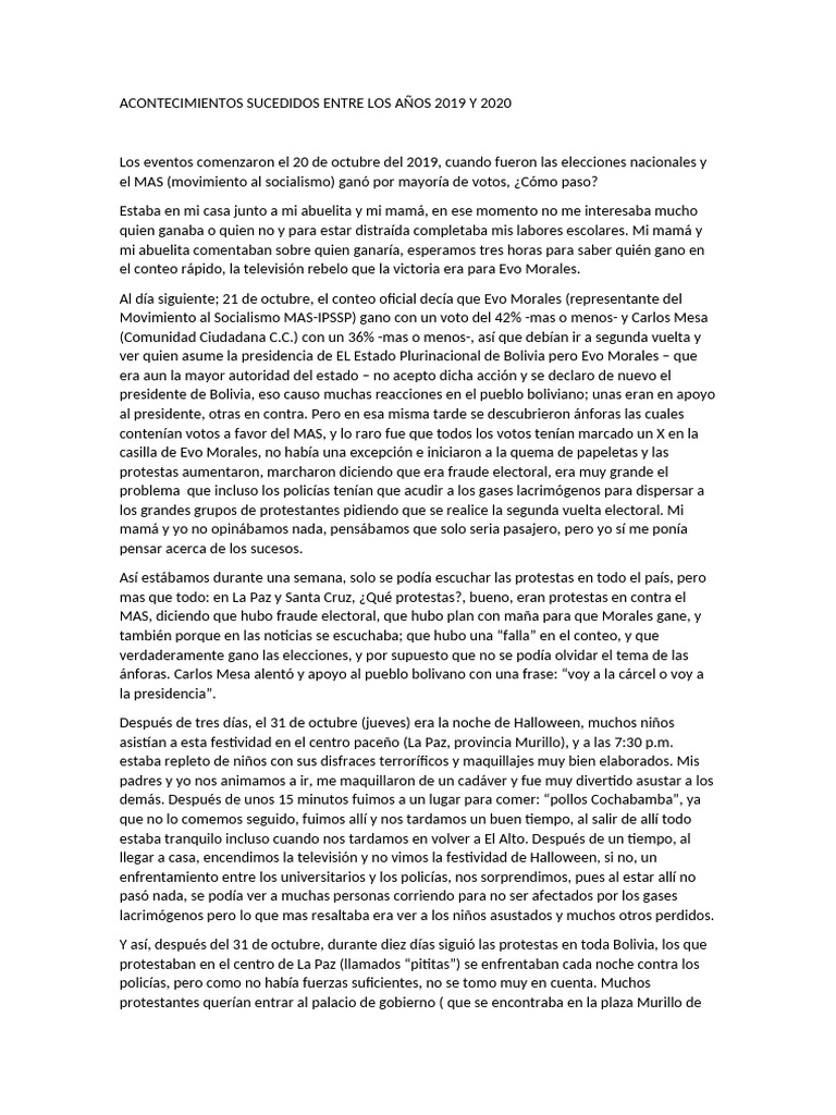 Noviembre Negro | PDF | Bolivia