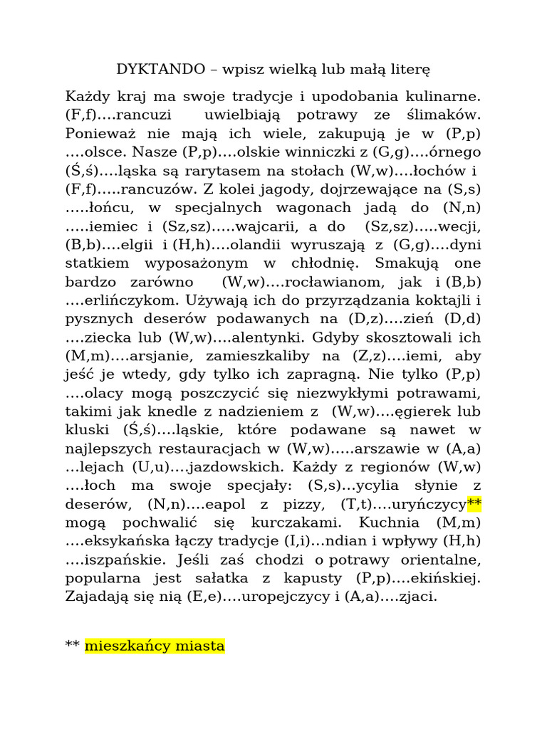 DYKTANDO Wielka Litera | PDF