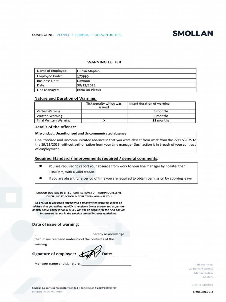 Luleka FWW Template | PDF