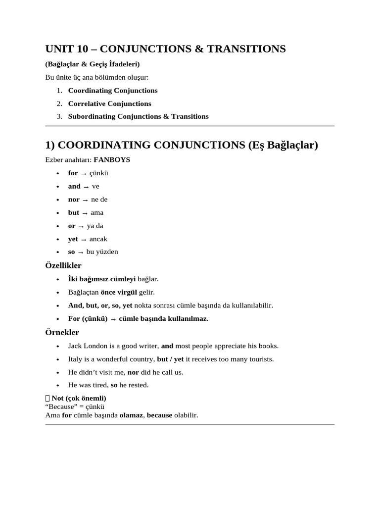 Conjunctions & Transitions | PDF | Adverb | Adjective