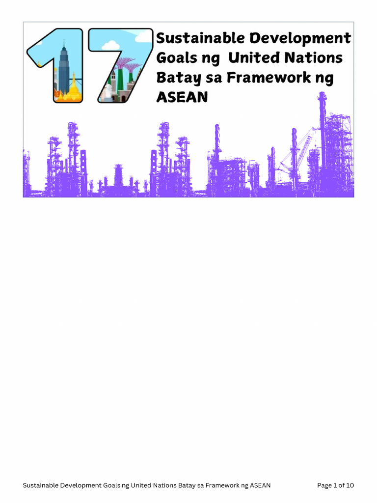 Sustainable Development Goals Ng United Nations Batay Sa Framework Ng ...