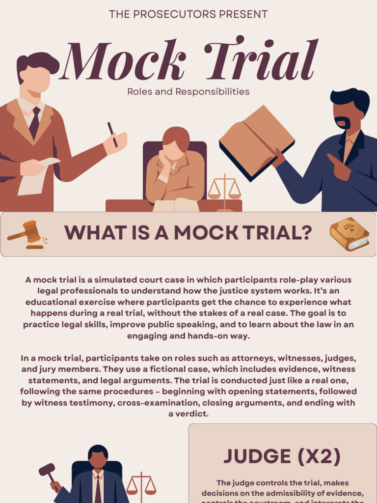 Mock Trial - Roles and Responsibilities | PDF | Witness | Trials