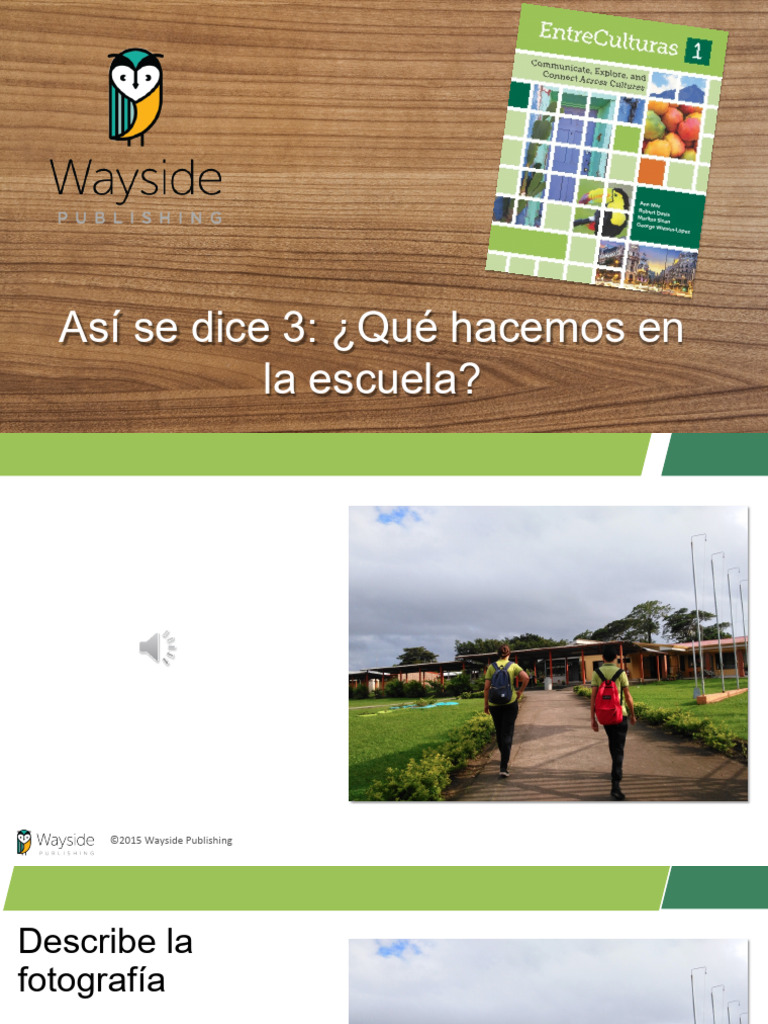 Así Se Dice 3: ¿Qué Hacemos en La Escuela? | PDF
