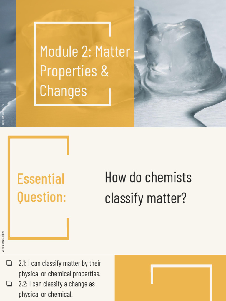 Mod 2 Notes - Student Notes | PDF | Chemical Substances | Matter