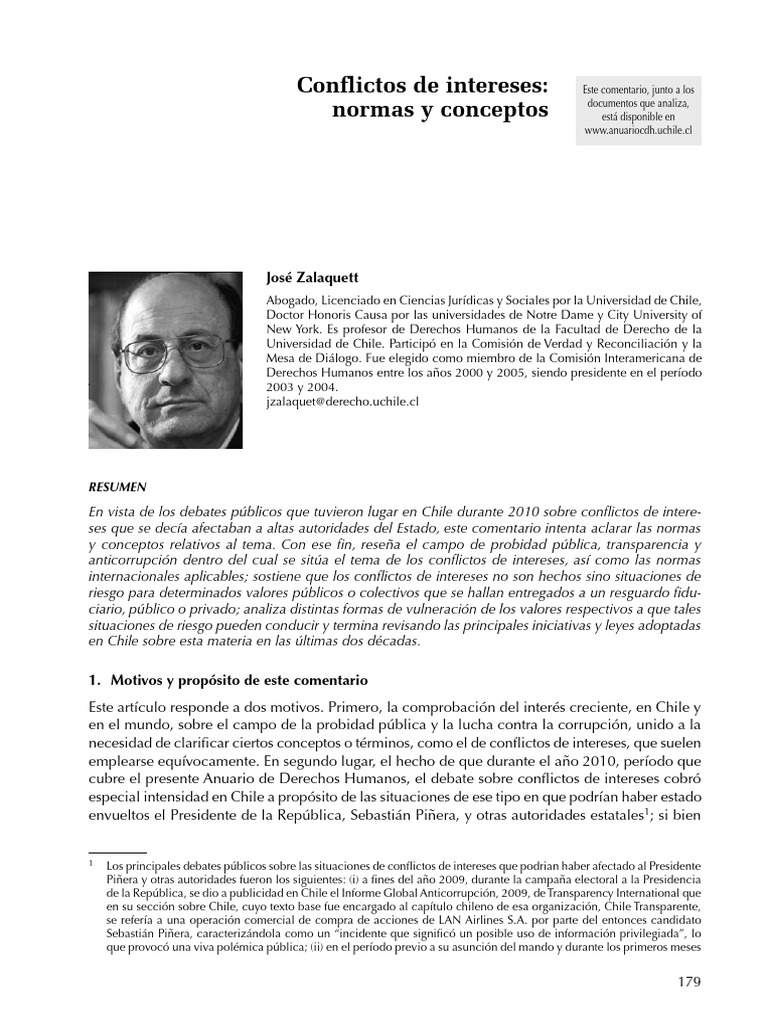 Artículo COnflicto de intereses | PDF | Corrupción política | Soborno