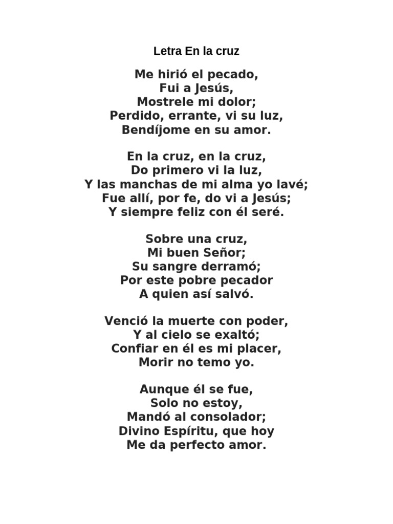 Letra en La Cruz | PDF