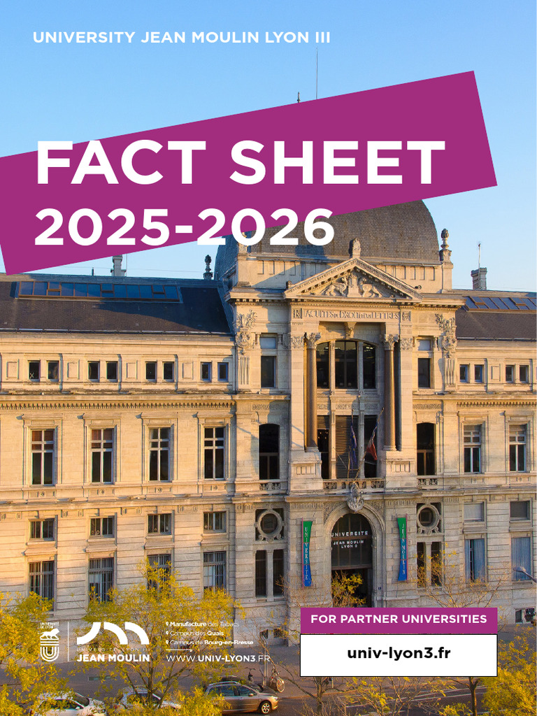 Fact Sheet - University Jean Moulin Lyon 3-25-26 | PDF | Cost Of Living ...