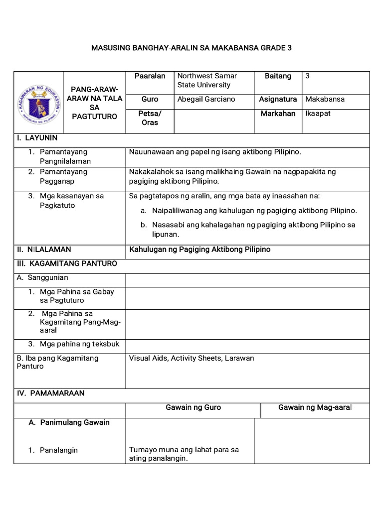 Makabansa3 Day1 | PDF