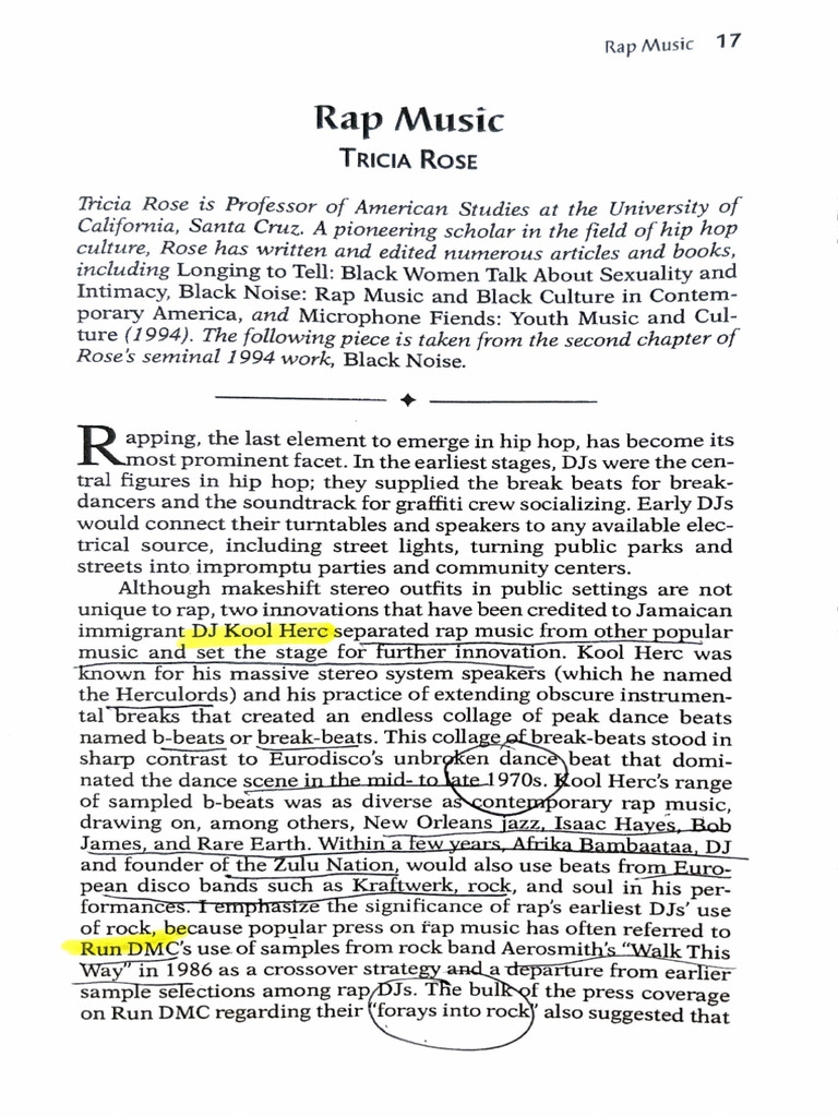 Tricia Rose, “Rap Music” | PDF