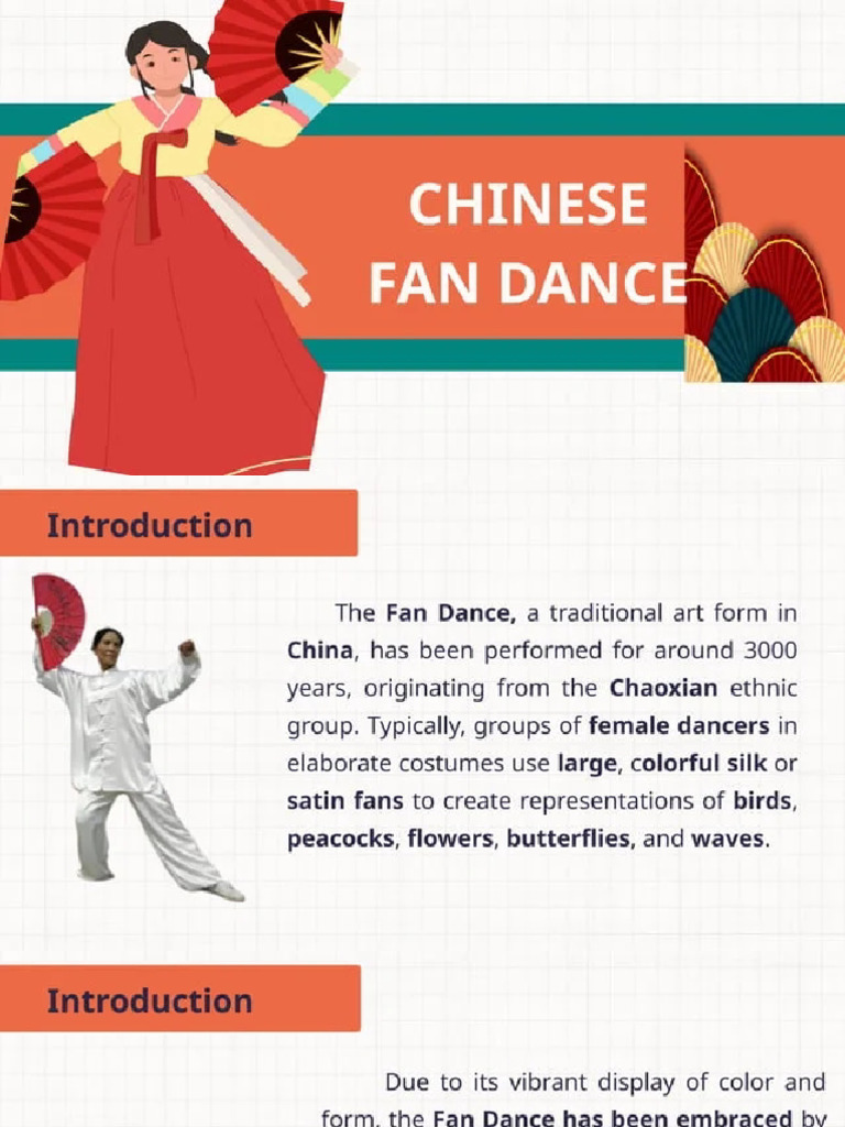 Pe Chinese Fan Dance the Fan Dance a Traditional Art Form in China Pptx ...