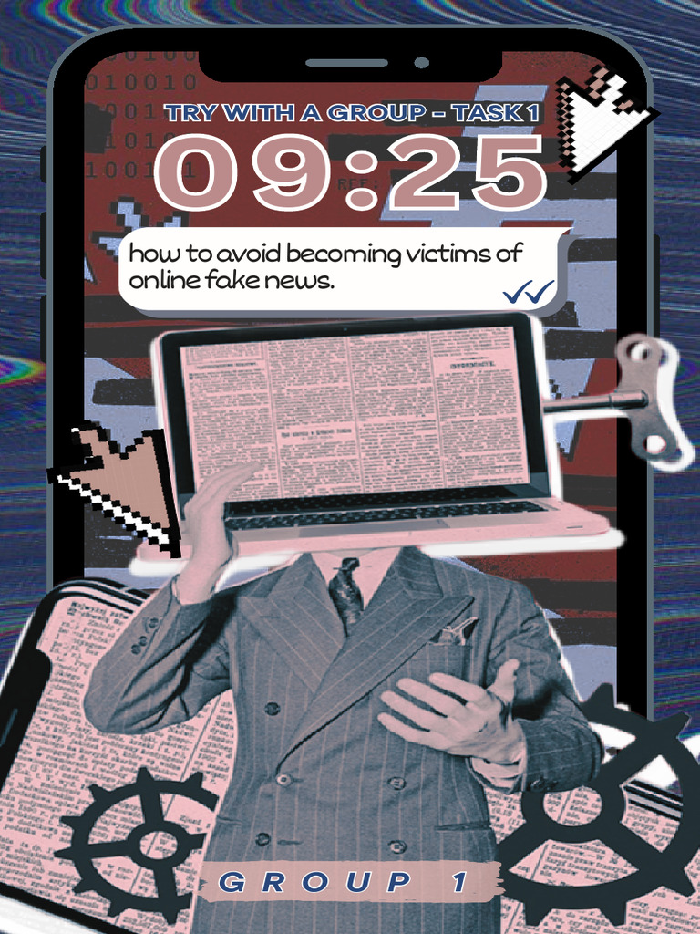 Fake News 9th English Time Clock Computer Face GRP 1 | PDF