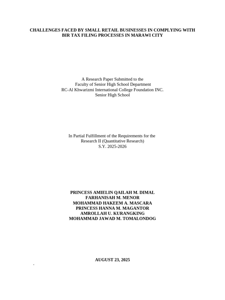 Pr2 Zayd Group 5 Title Page | PDF