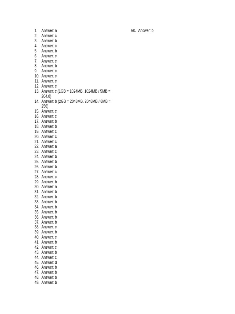 TLE ICT 8 Division BOW Answer Key | PDF