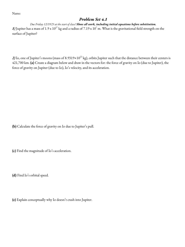 Problem Set 4.1 | PDF
