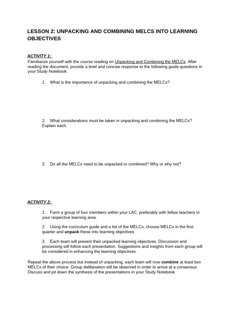 Lesson 1 Activity 3 Module 2 - Final | PDF