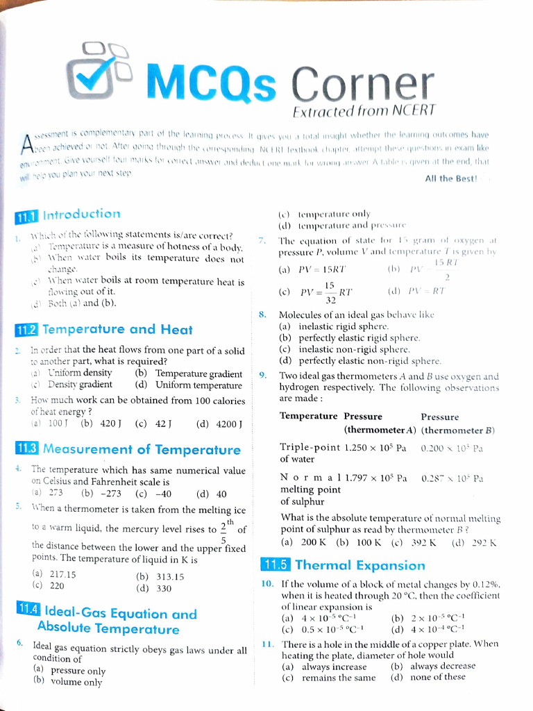 Thermal Properties Class 11 MTG | PDF