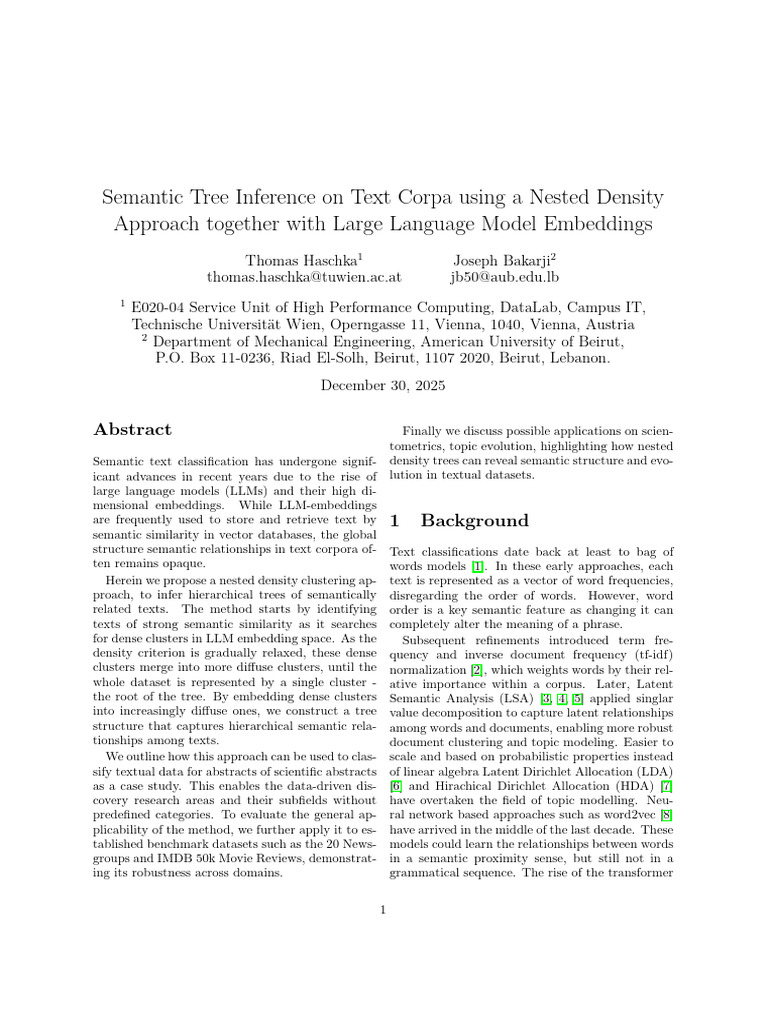 Semantic Tree Inference On Text Corpa Using A Nested Density | PDF ...