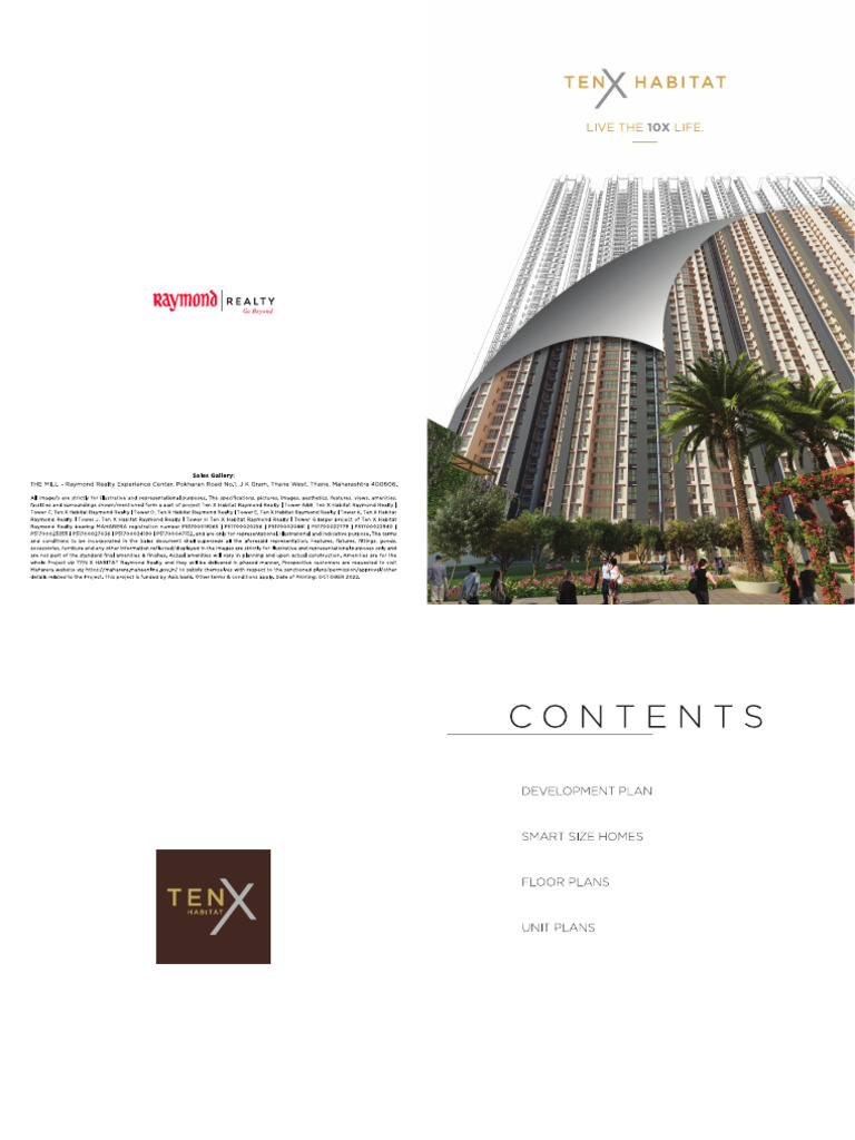 Raymond Ten X Habitat Raymond Realty Tower F Brochure | PDF