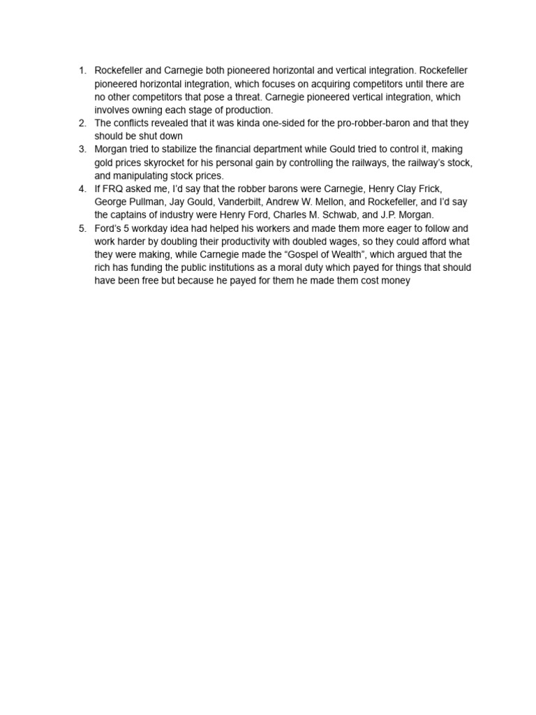 Gilded Age Reading Questions | PDF